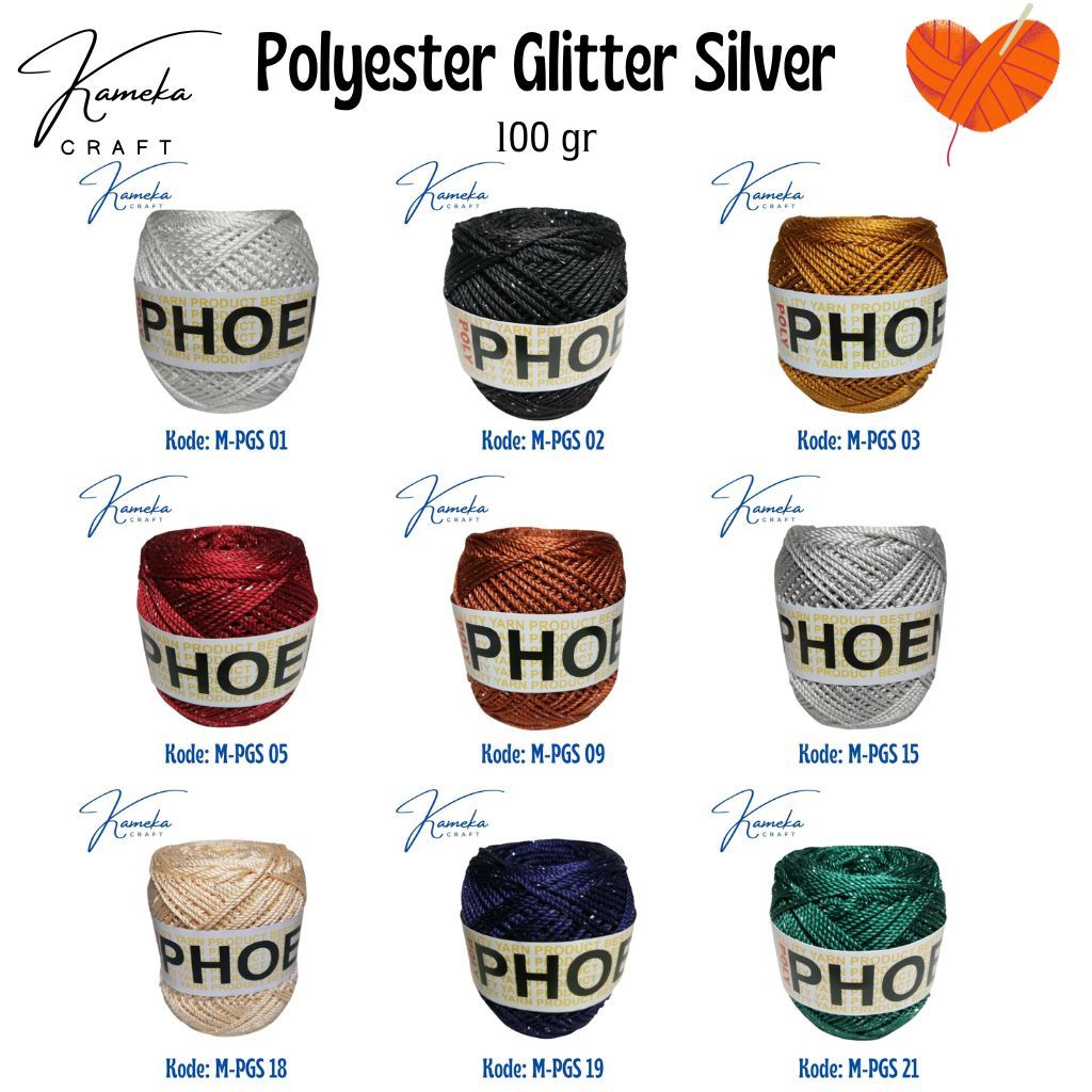 Jual Polyester Glitter Silver/ Benang Rajut - PGS | Shopee Indonesia
