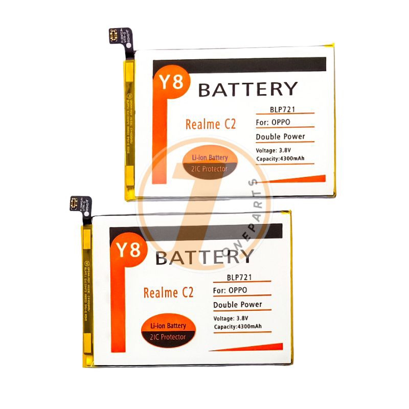 Jual BATTERY BATRE BATERAI REALM C2 BLP721 Y8 DOUBLE POWER | Shopee ...