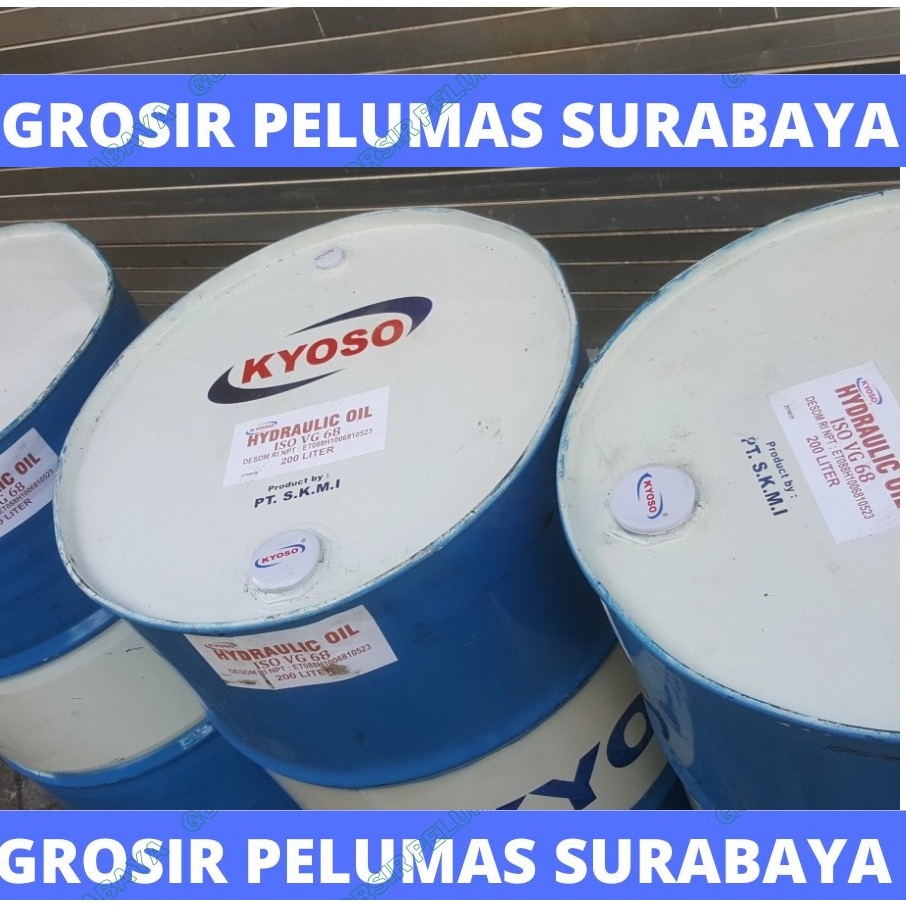 Jual Kyoso Hydraulic iso vg 68 oli hydrolis hidrolis hidrolik sae 10 DRUM | Shopee Indonesia