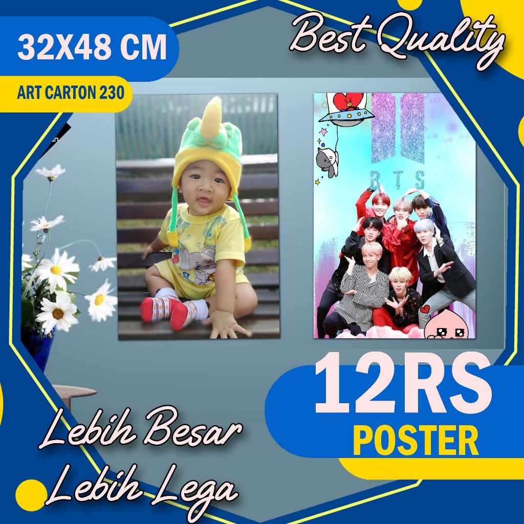Jual ELDESIGN! CETAK FOTO/ POSTER UKURAN 12RS (32X48CM) BAHAN AP230 HASIL AWET WARNA TAJAM ...