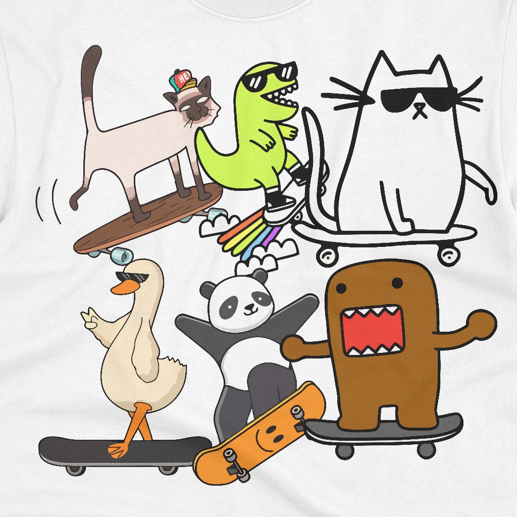 Jual SABLON SETRIKA SKATEBOARDING CUTE | SABLON DONG SKATE CARTOON ...
