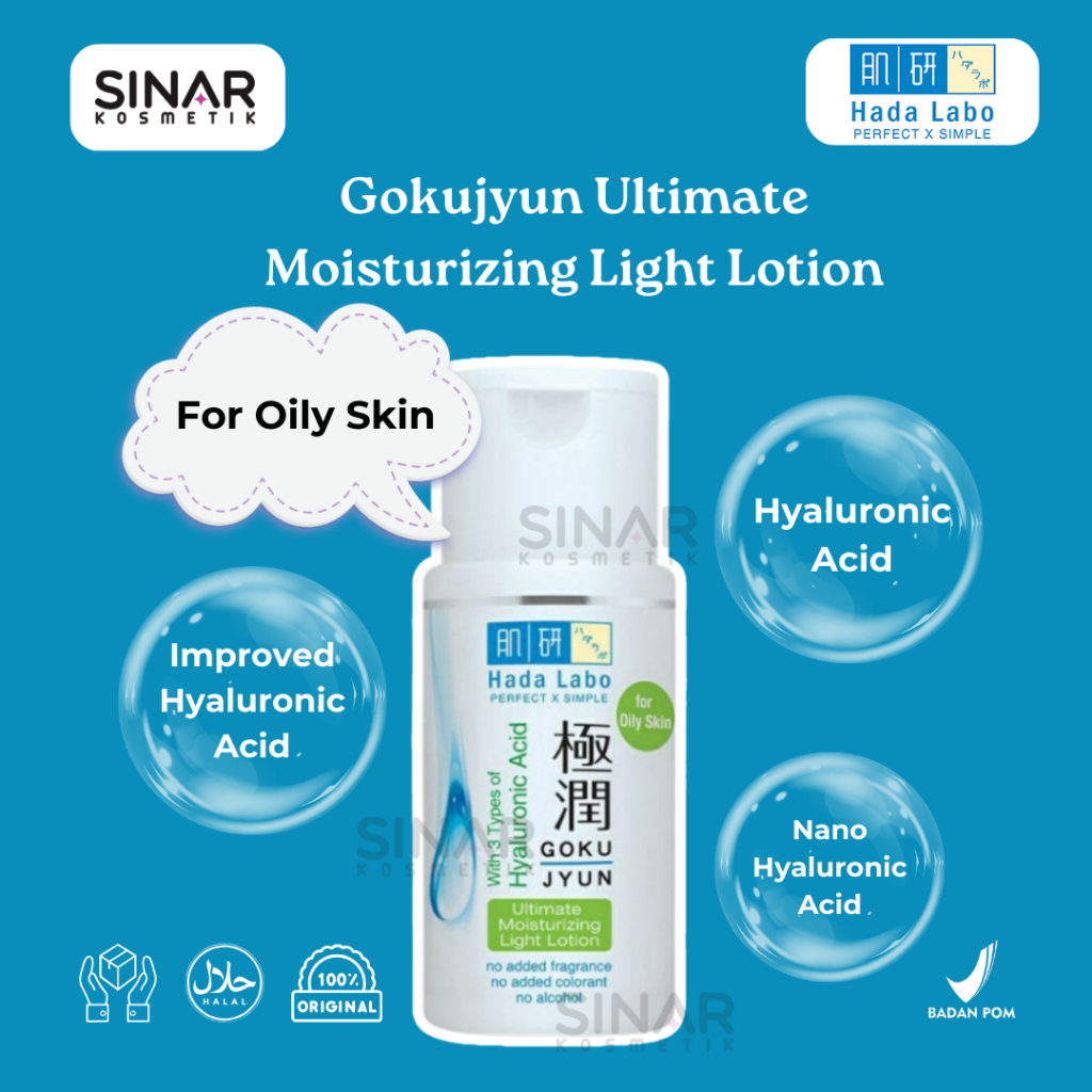 Jual Hadalabo Hada Labo Gokujyun Ultimate Moisturizing Light Lotion Strip Hijau Muda Shopee Indonesia