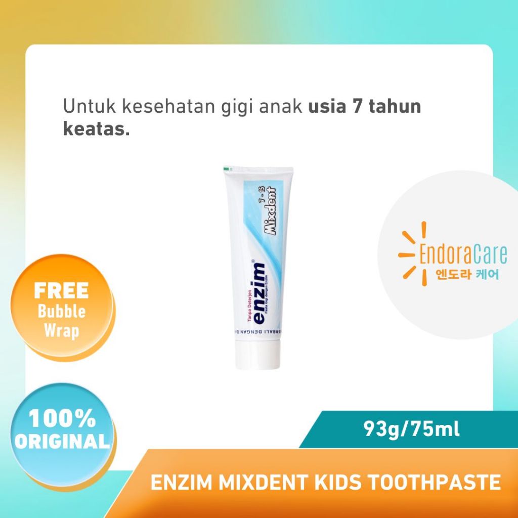 Jual ENZIM Mixdent Kids Toothpaste / Pasta Gigi Anak Usia 7-15 93gr ...