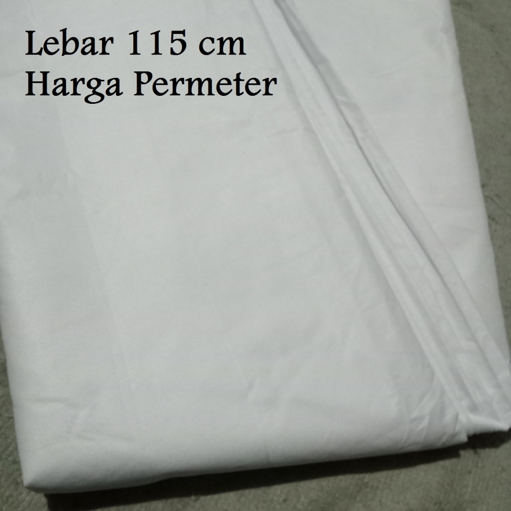 Jual Kain Mori Lebar 115 cm Harga Per Meter Kain Kafan Kain Putih ...