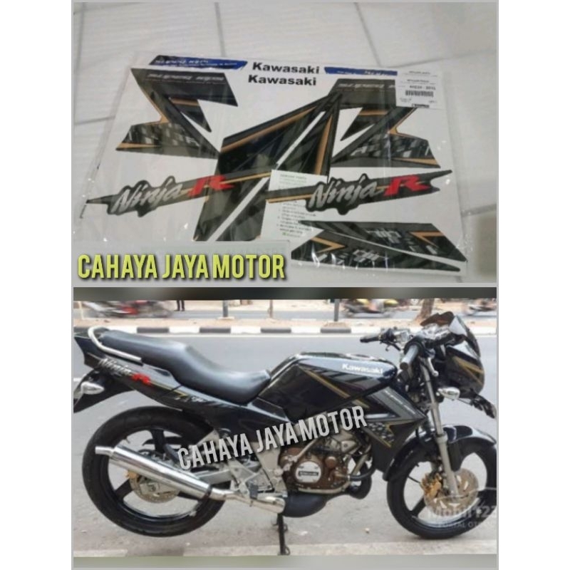 Jual Striping Stiker Lis Ninja R Hitam 2014 2015 Asli Kawasaki Full Set ...