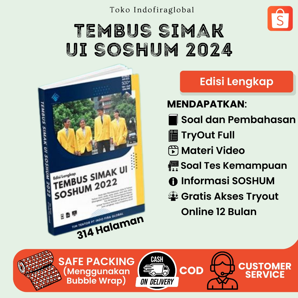 Jual Buku Terbaru TEMBUS SIMAK UI SOSHUM 2024 (Edisi Lengkap + Free Akses Online) Sesuai dengan ...