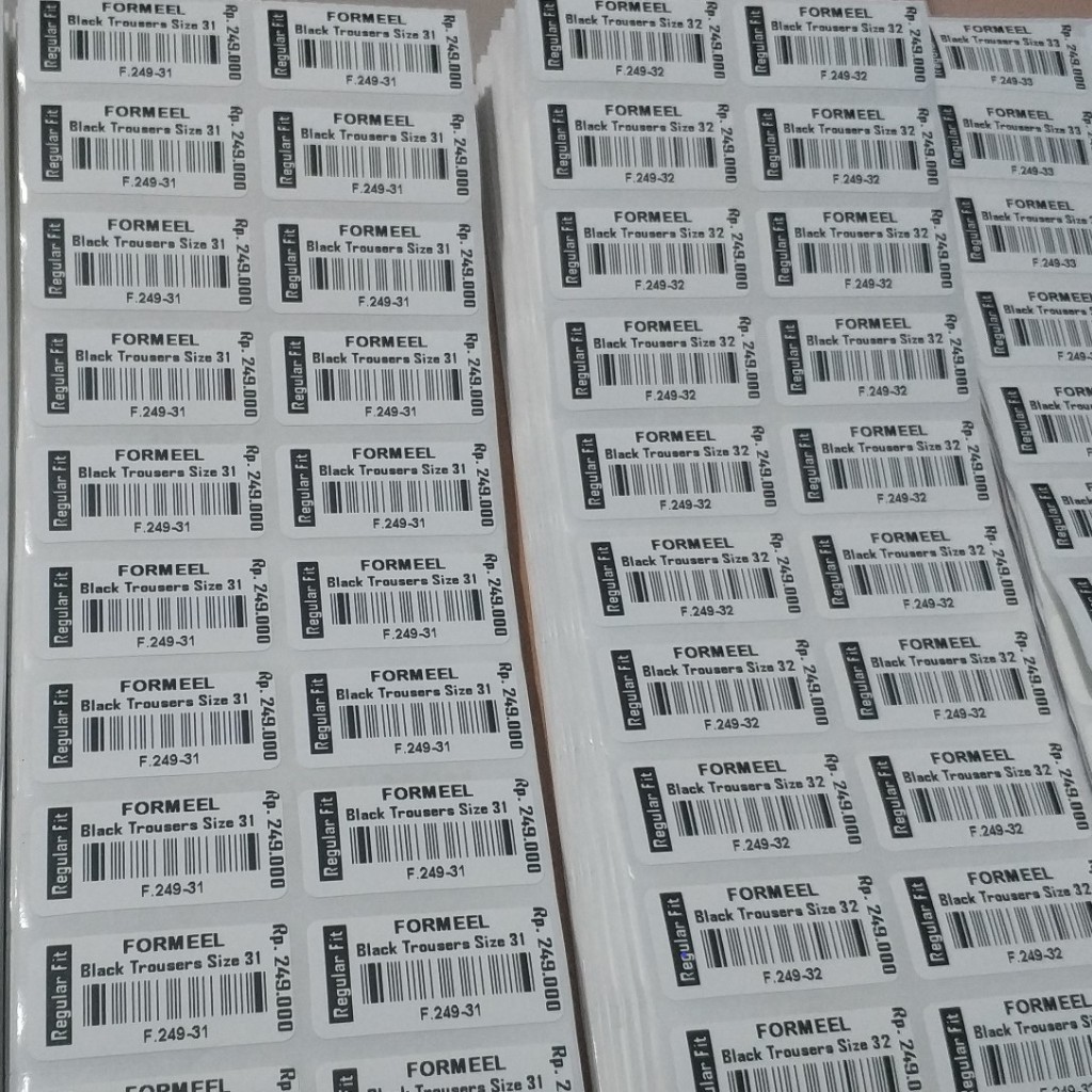 Jual Cetak Label Harga 33x15 isi 400 pcs - Cetak Label Barcode 33x15 ...