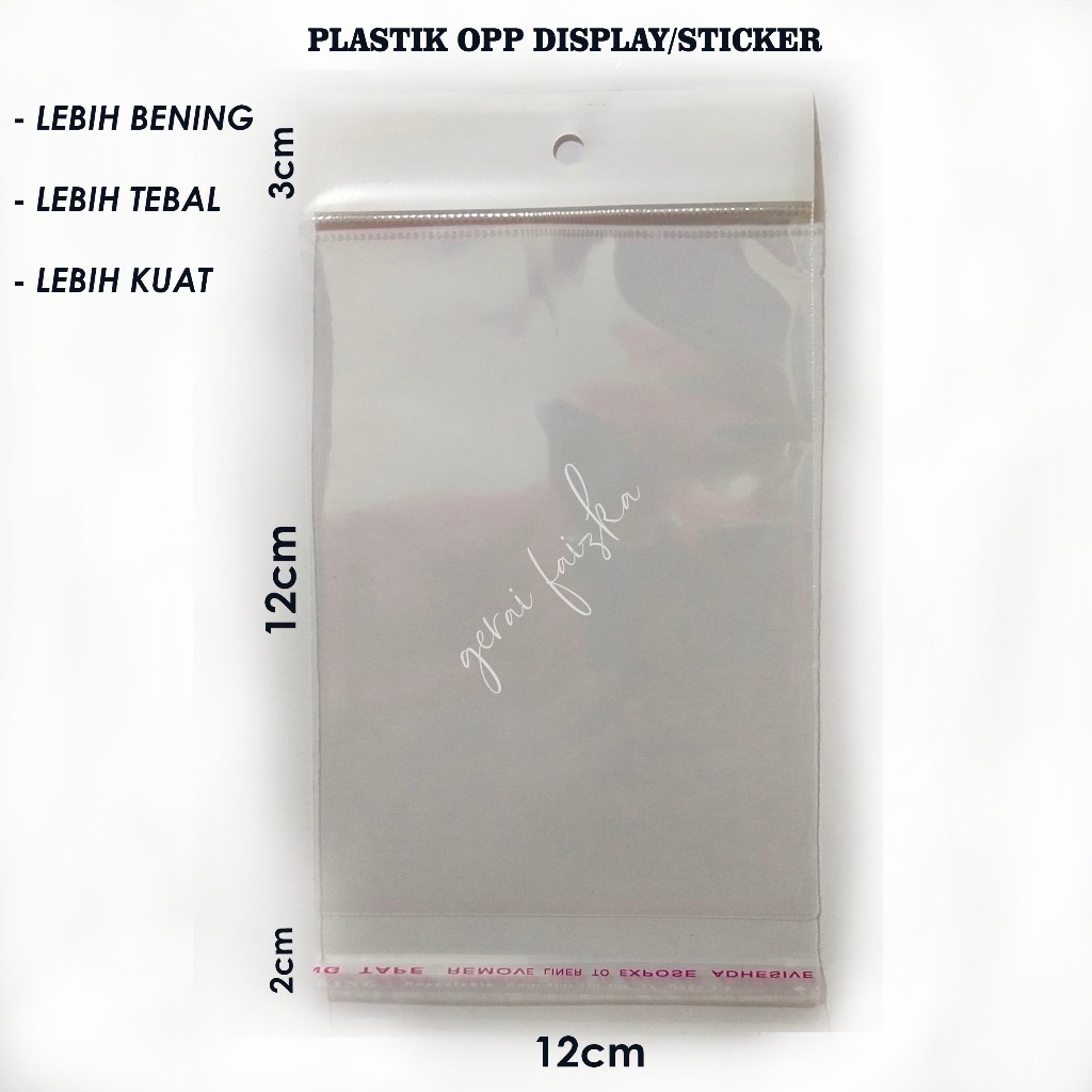 Jual PLASTIK OPP DISPLAY/STICKER 12x12 | Shopee Indonesia