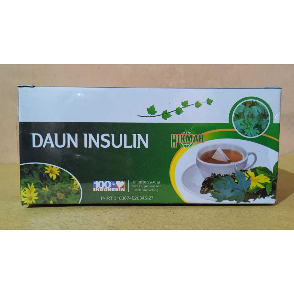 Jual Teh Celup Daun Insulin Hikmah isi 20 Obat Diabetes - Teh Daun ...