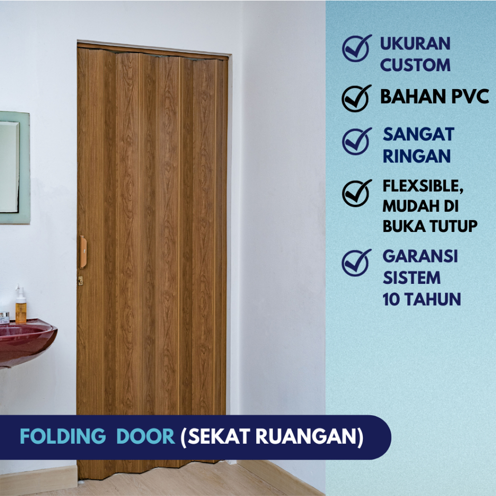 Jual Folding Door Onna / Pintu Sekat Ruangan Bahan PVC / Ringan ...
