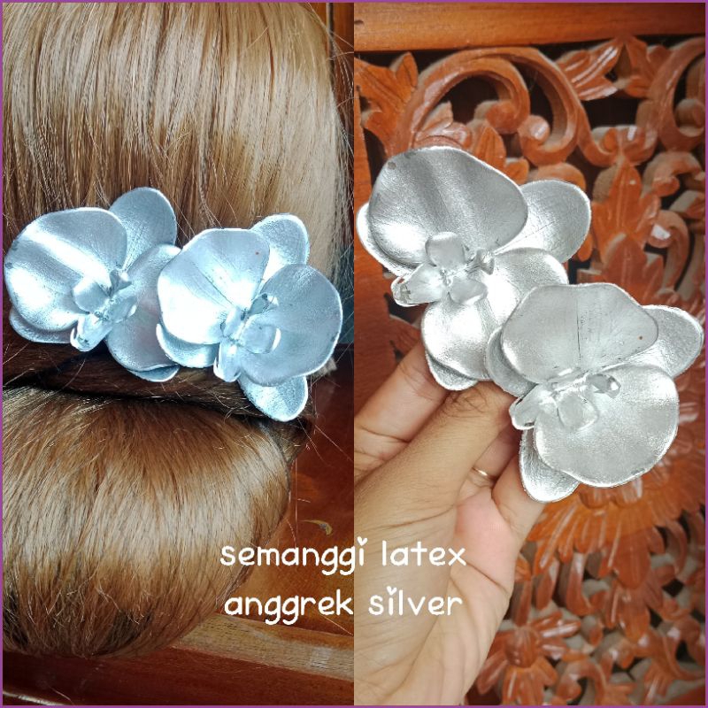 Jual aksesoris bali - semanggi rambut anggrek latex | Shopee Indonesia