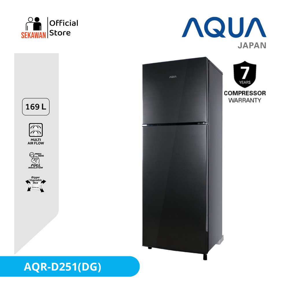 Jual kulkas 2 pintu AQUA JAPAN AQR-D251 | Shopee Indonesia