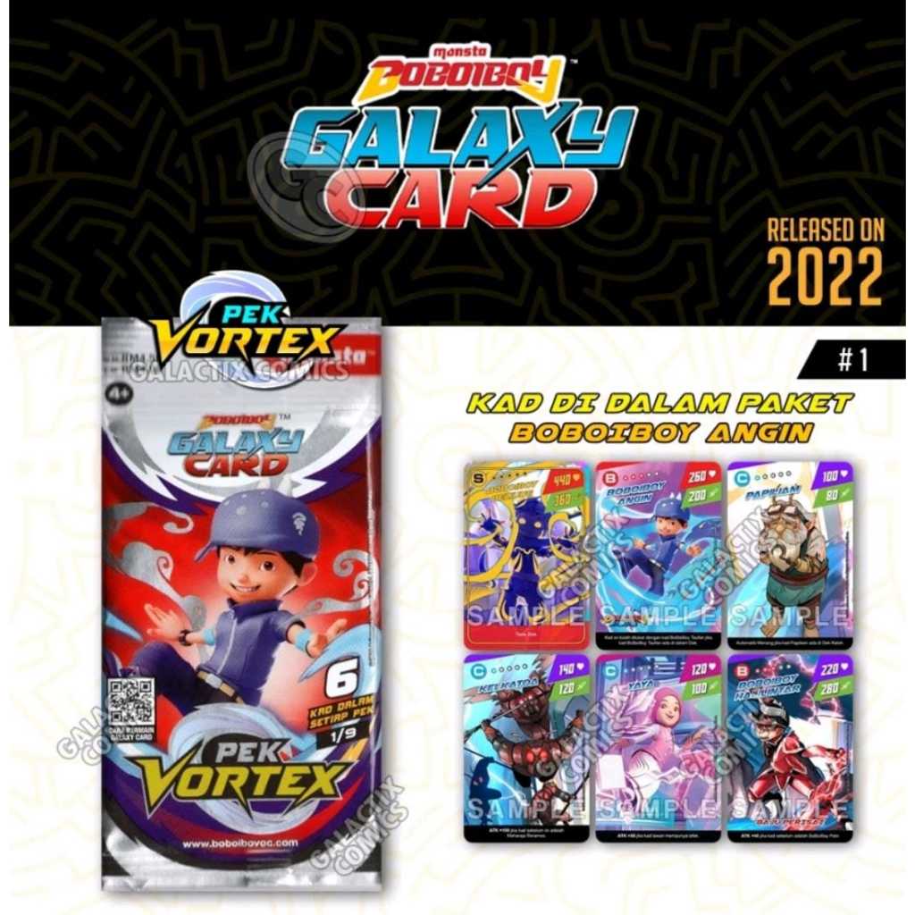 Jual Boboiboy Galaxy Card Pek Vortex Repackage Satuan | Shopee Indonesia
