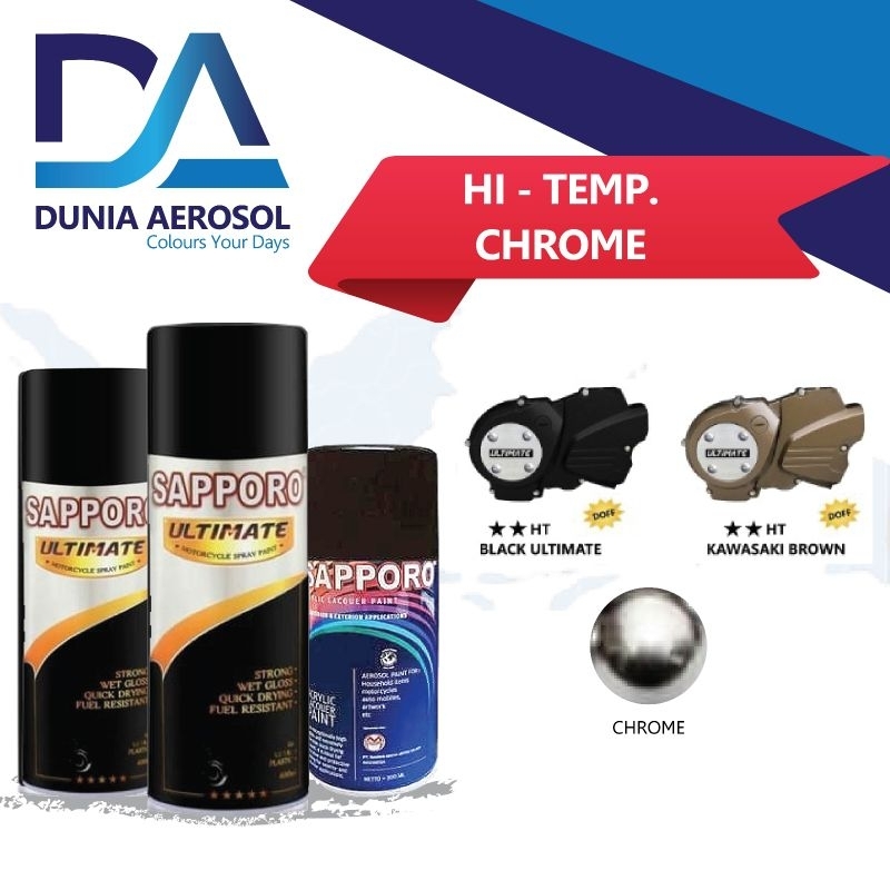 Jual Sapporo Ultimate Hi Temp & Chrome Cat Semprot | Shopee Indonesia