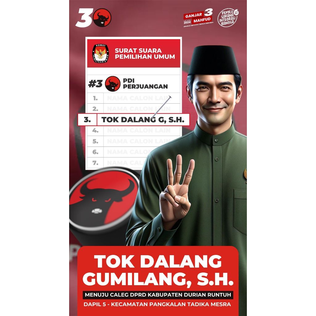 Jual Video Animasi Coblos Caleg Partai PDI Perjuangan | Shopee Indonesia