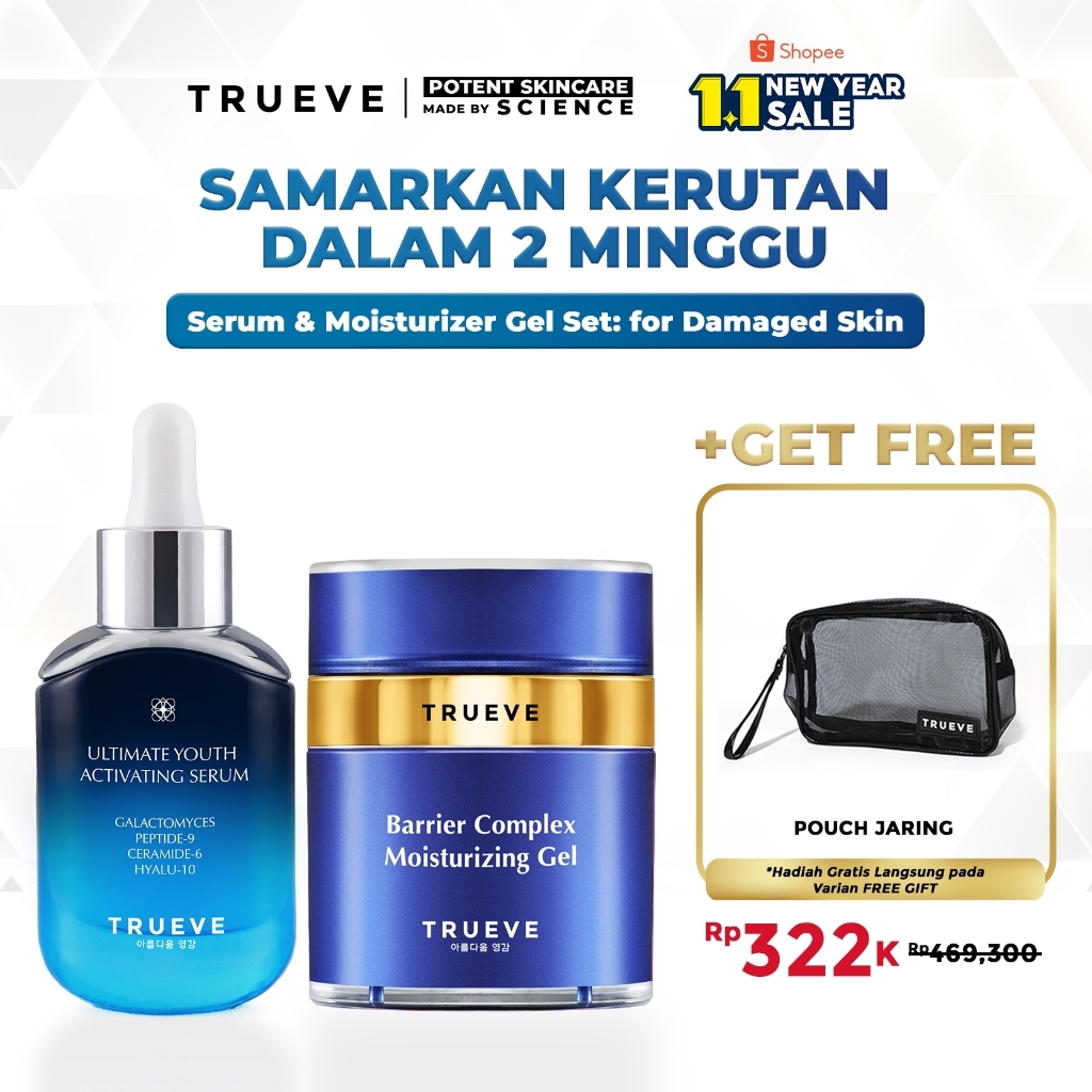 Jual TRUEVE Serum & Moisturizer Gel Set: For Damaged Skin Barrier ...