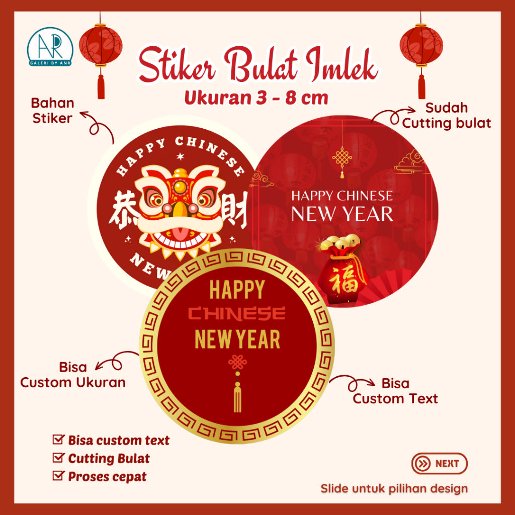 Jual Stiker Imlek Bulat 3-8 cm custom | sticker label bulat imlek CNY ...
