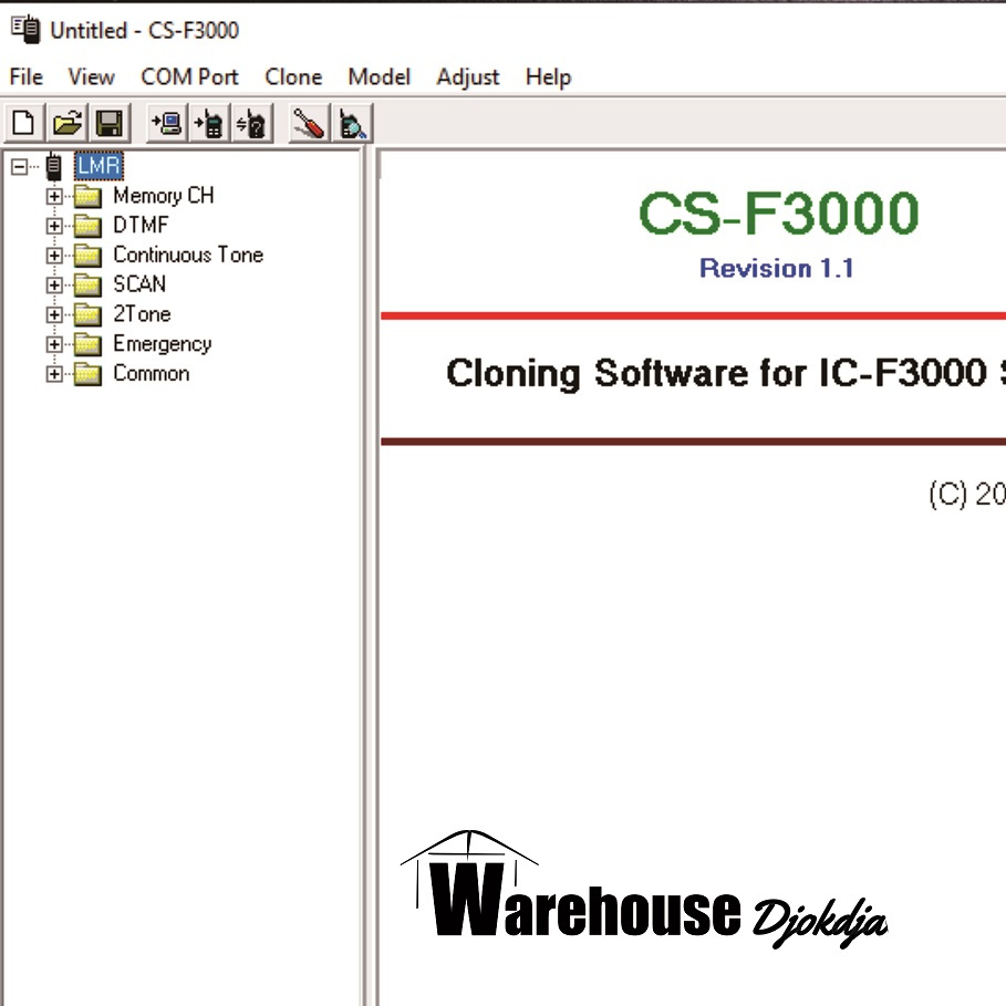 Jual Software Program Handy Talkie ICOM IC-F3000 IC-F4000 Series ...