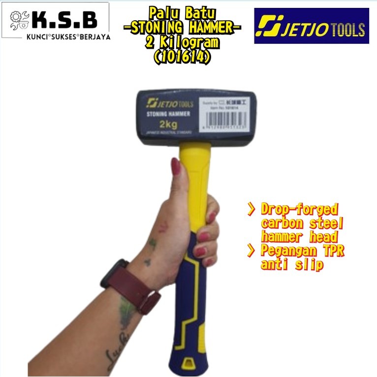 Jual (101614) Palu Batu 2kg/ Stoning Hammer 2kg JETJO TOOLS / LAKONI ...
