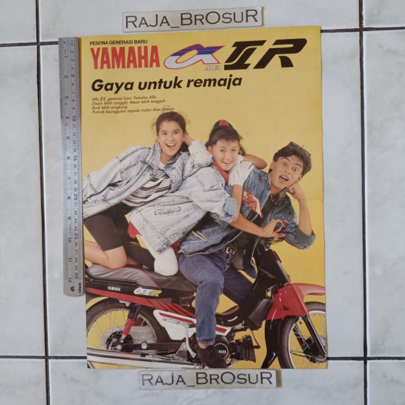 Jual Poster brosur katalog leaflet jadul lawas Yamaha Alfa II R Alfa2R 2Tak 2T 1989 | Shopee ...