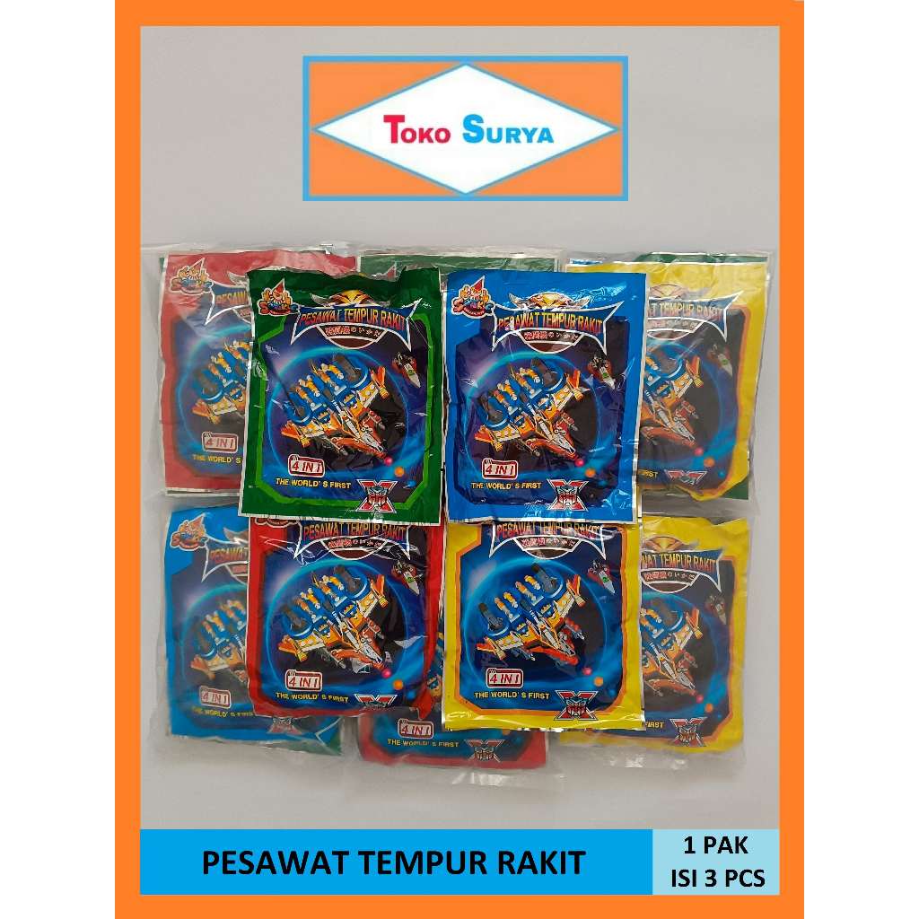 Jual [3 PCS] Sankie Pesawat Tempur Rakit Mainan Pesawat Rakit Anak ...