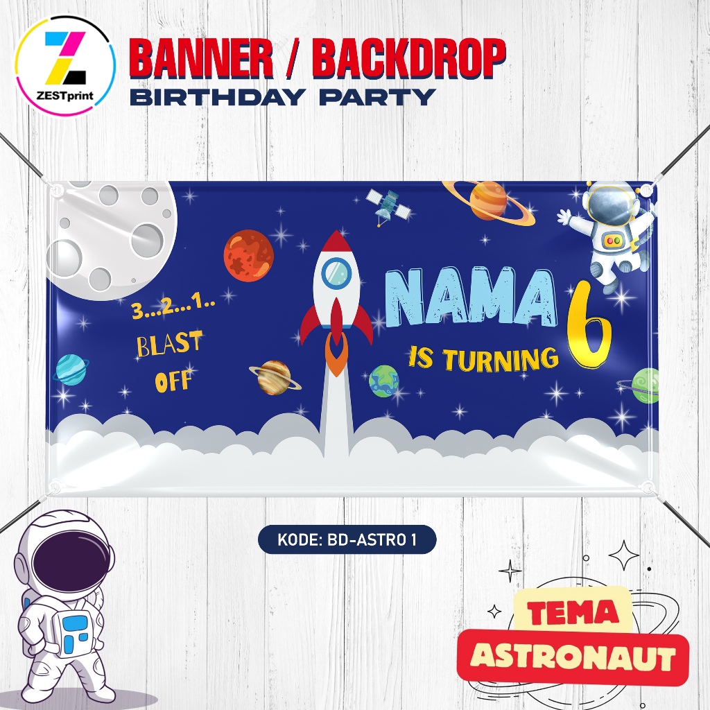 Jual ZEST PRINT | Banner / Spanduk / Backdrop Ulang Tahun Anak Custom ...