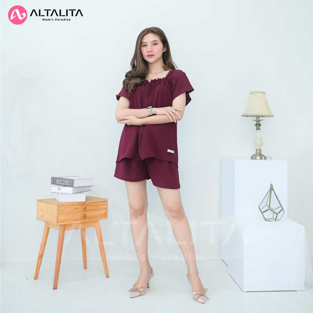 Jual Altalita - Setelan Wanita Pendek Arunika Crinkle Airflow Premium ... Jual Altalita - Setelan Wanita Pendek Arunika Crinkle Airflow Premium ...