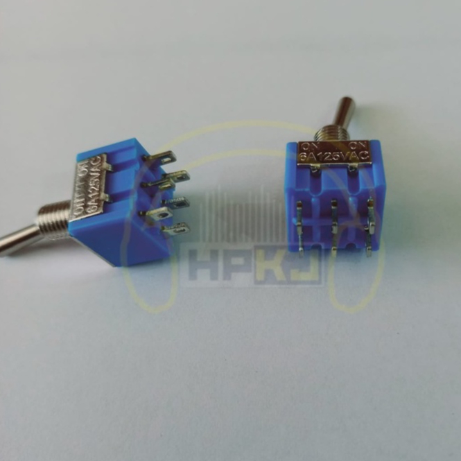 Jual (3pcs) PROMO!! Saklar Toggle Switch MTS-202 6 Pin 6 Kaki | Shopee ...