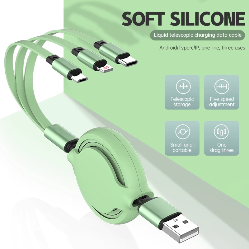 Jual 3in1 Kabel Data / Charger Micro USB / Type C Fast Charging Bahan ...