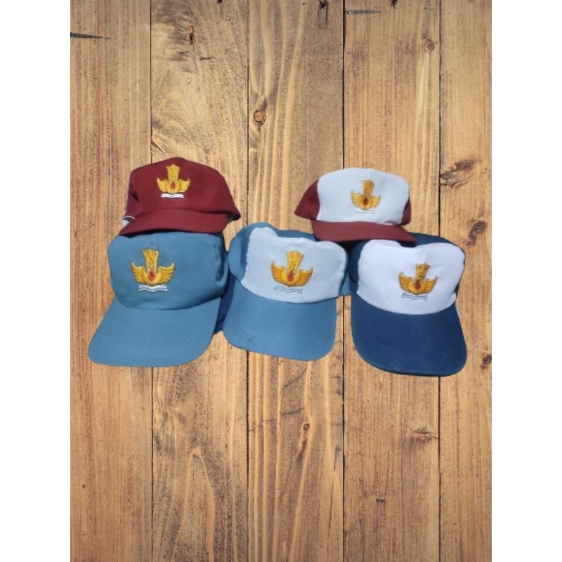 Jual topi sd smp sma smk topi sekolah seragam sekolah logo bordir ...