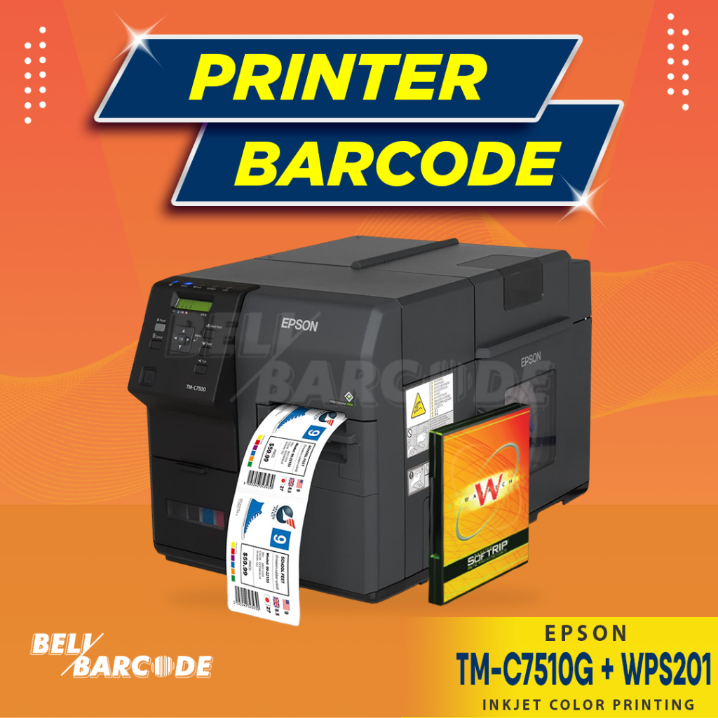 Jual Epson C7510 Printer Label Cetak Barcode TM-C7510G Plus Software ...