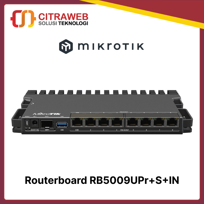 Jual Mikrotik Routerboard RB5009UPr+S+IN Router PoE | Shopee Indonesia