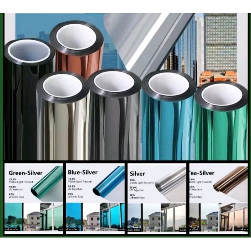 Jual one way sparta ryben kaca film cermin sticker stiker peredam panas 3M uv rejection stiker ...