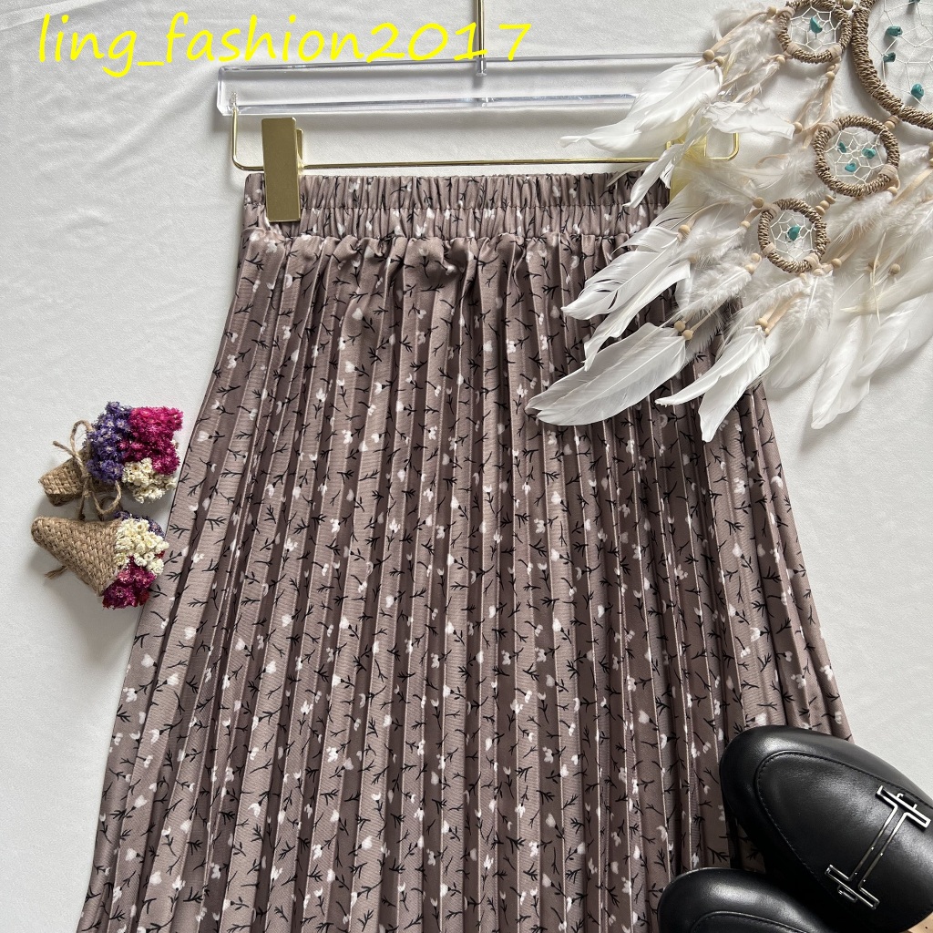 Jual ROK PLISKET WANITA KOREAN STYLE/ROK PLISKET PAYUNG MOTIF BUNGA ...