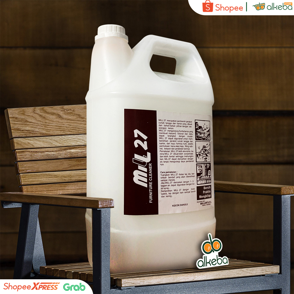 Jual MILL 27 Furniture Cleaner Galon 4 Liter / Shine Up Kulit dan Kayu ...