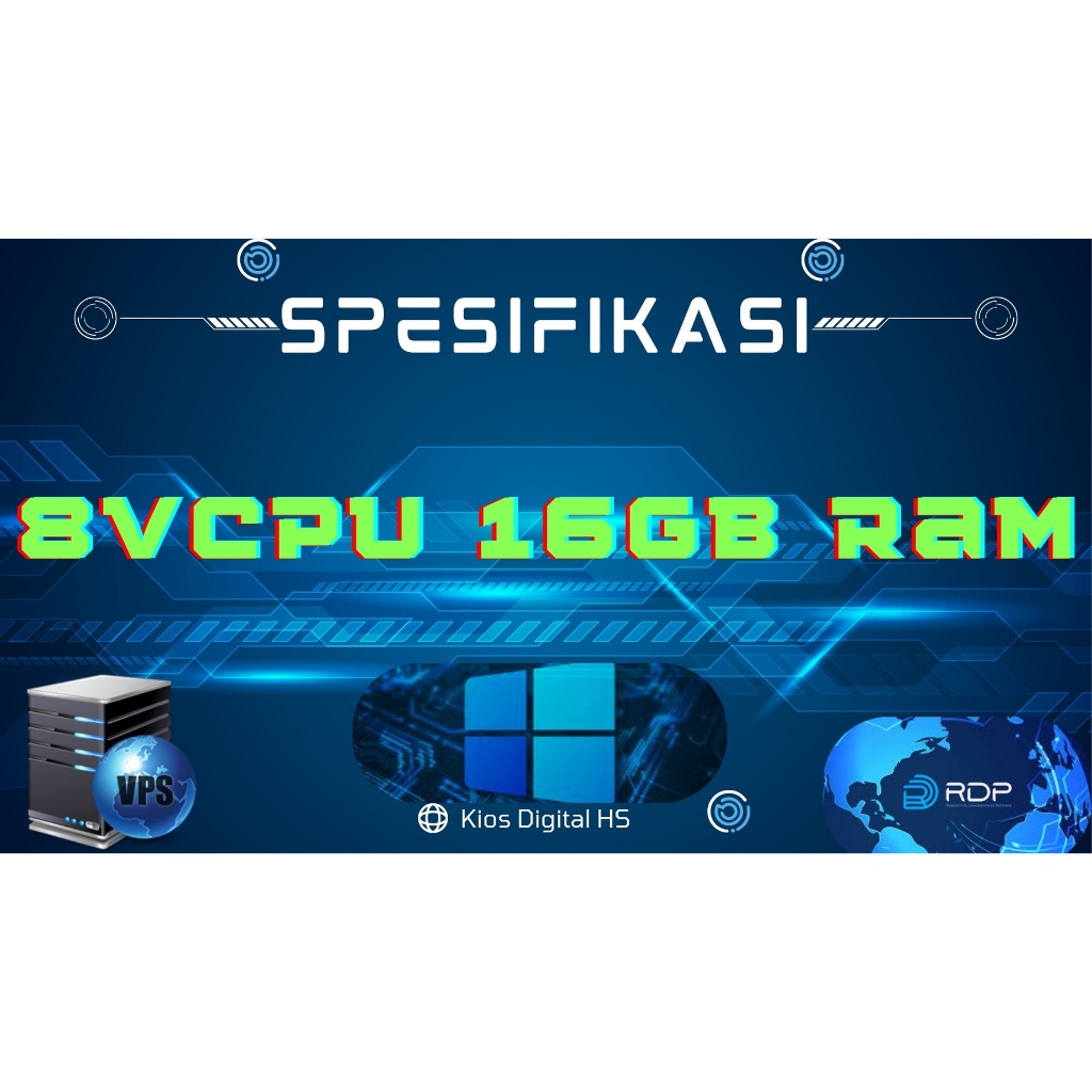 Jual VPS/RDP Spek 8vCPU 16GB RAM Masa Aktif 30 Hari Full Garansi Full ...