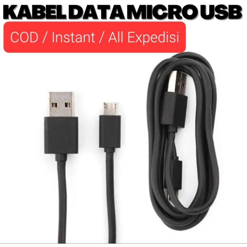 Jual Kabel data micro USB 1 meter / Kabel Charger / kabel cash | Shopee ...