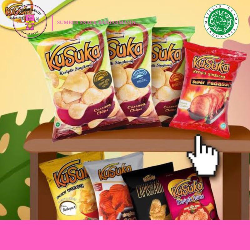 Jual Kusuka Keripik Singkong (2 Varian Rasa) (60g) | Shopee Indonesia