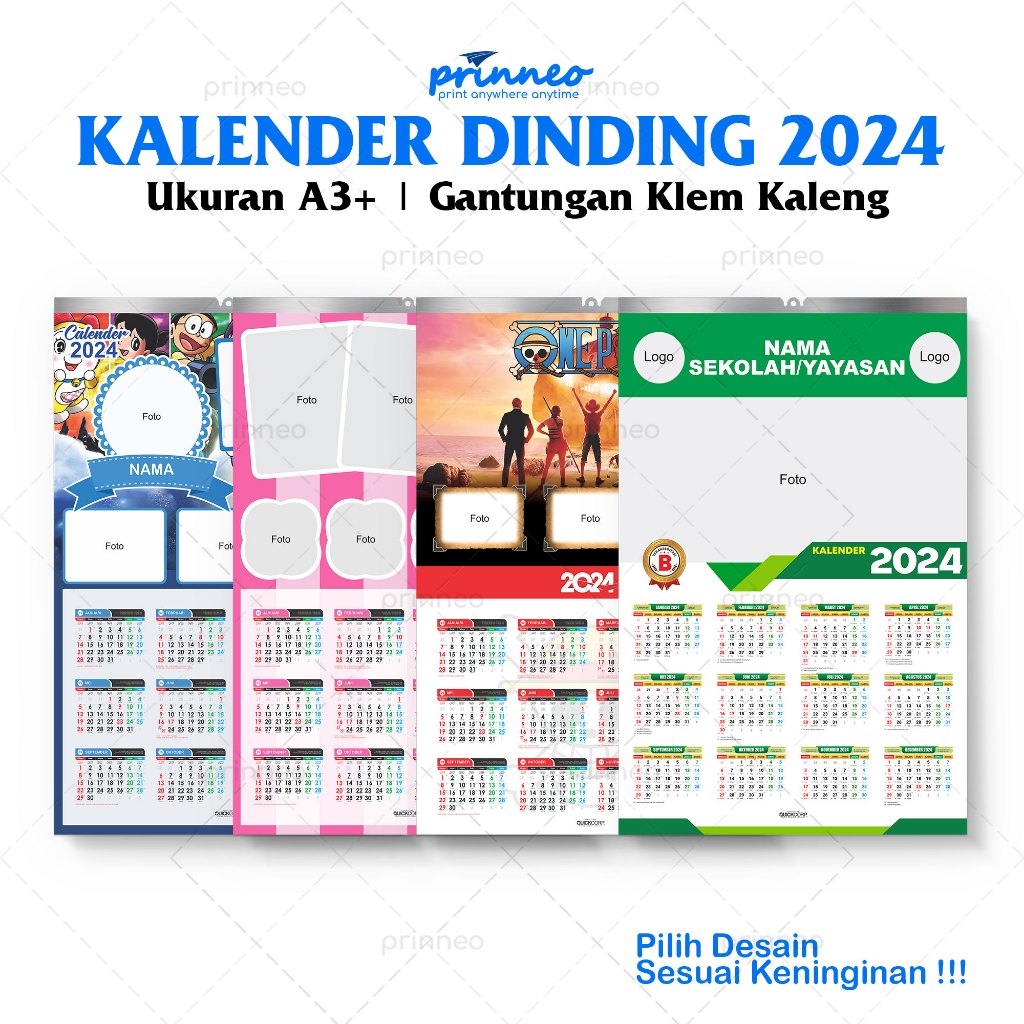 Jual KALENDER DINDING TEMATIK, TERSEDIA PILIHAN TEMPLATE DESAIN, BISA ...