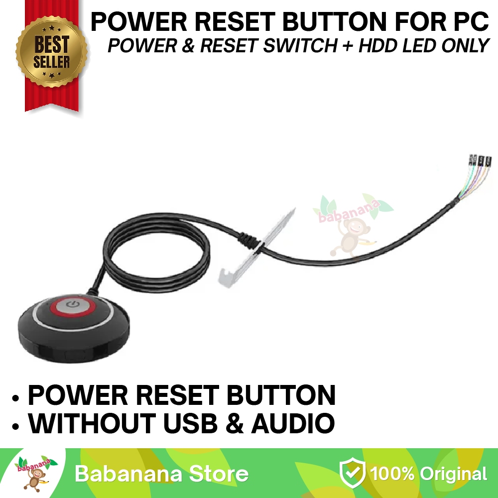 Jual Kabel Front Panel Switch Power Reset Button For PC Komputer On Off ...