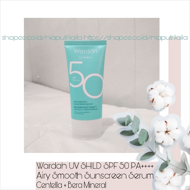 Jual WARDAH UV Shield Airy Smooth Sunscreen Serum SPF 50 PA++++ | Shopee Indonesia