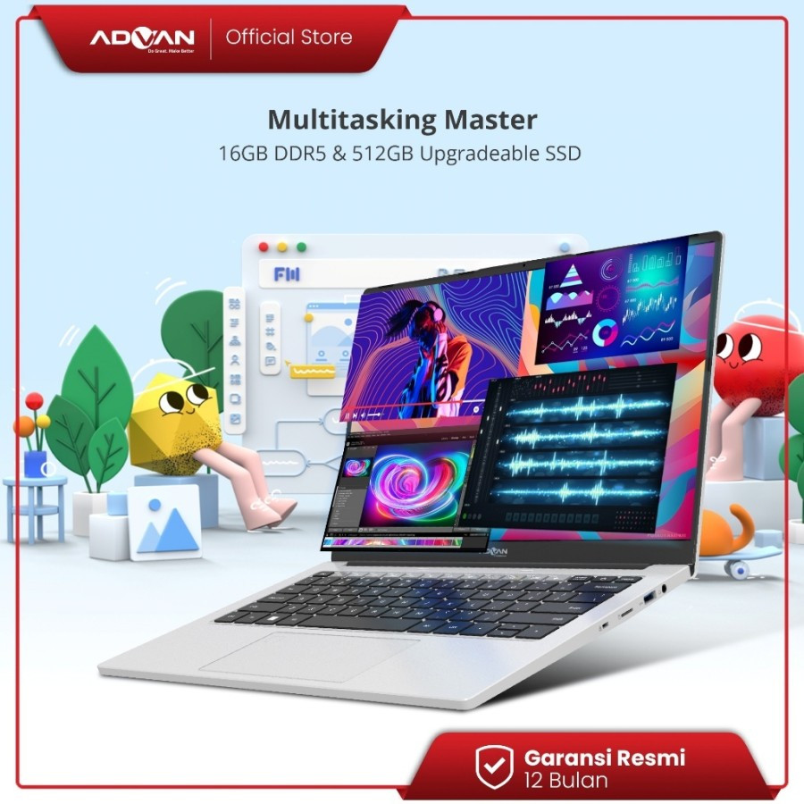 Jual Notebook Advan WORKPLUS Ryzen 5 6600H 16GB 512GB 14inch FHD IPS ...