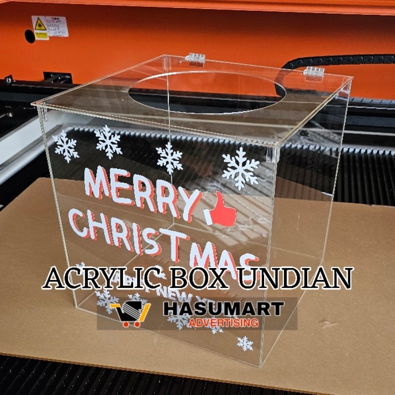 Jual Box Akrilik 20×20×20cm / Kotak Undian Akrilik / Box Acrylic Custom ...