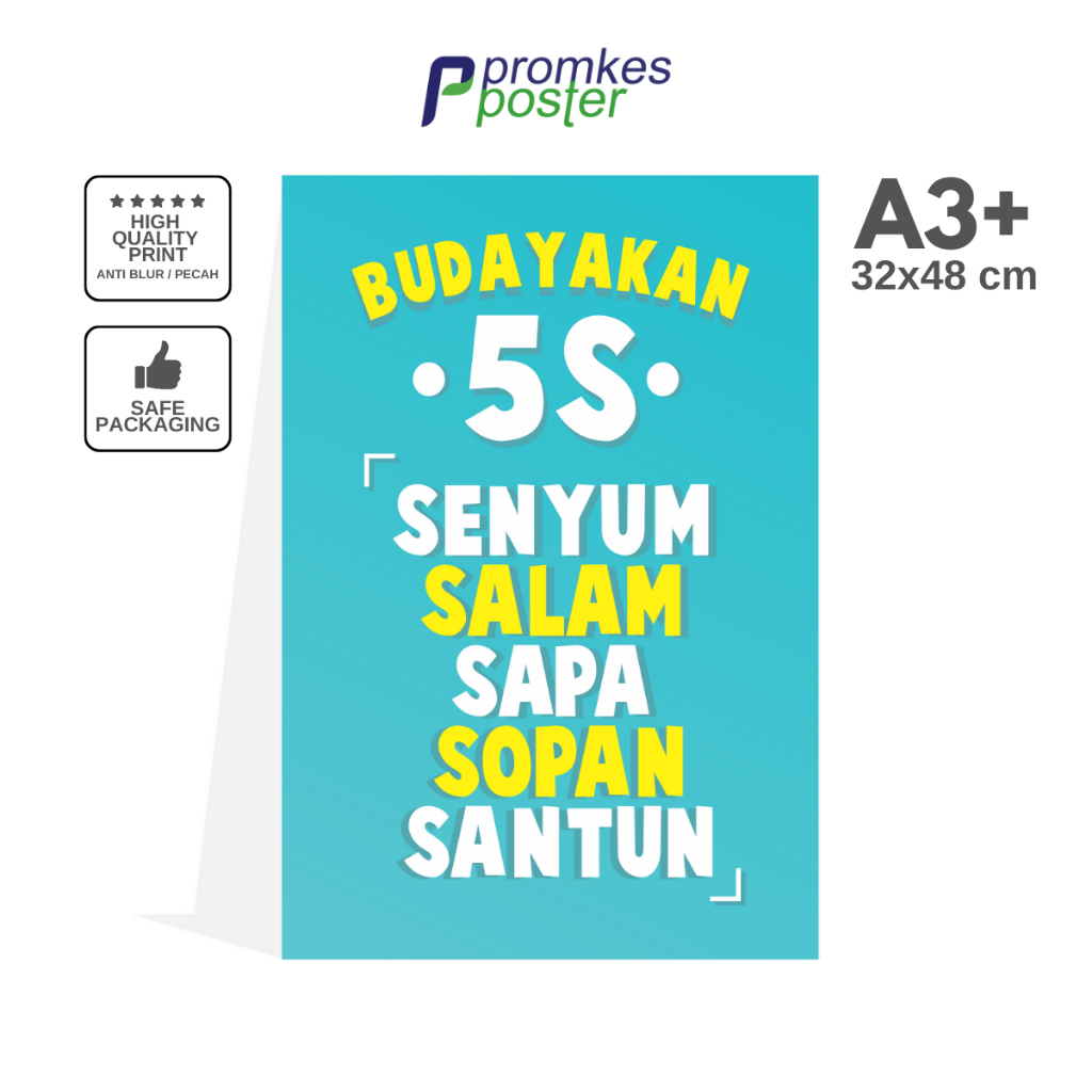 Jual Poster Kesehatan Mari Kita Budayakan 5S | Shopee Indonesia