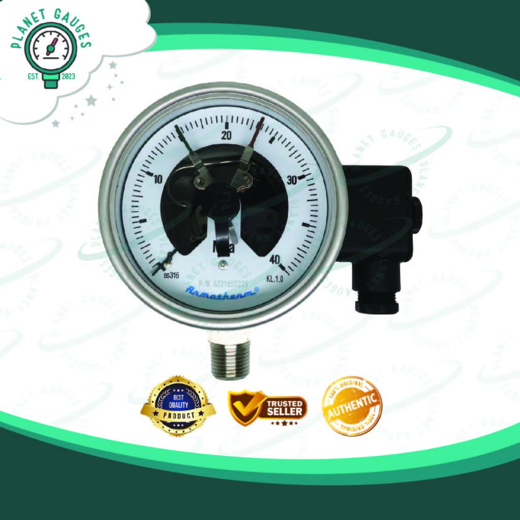 Jual ARMATHERM Pressure Gauge Electric Contact BT (4in/40mpa) | Shopee ...