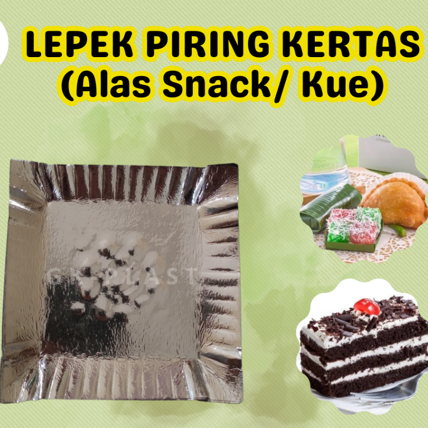 Jual (10 pcs) Piring Kertas/Lepek Kertas/Alas Snack/Alas Snack | Shopee ...