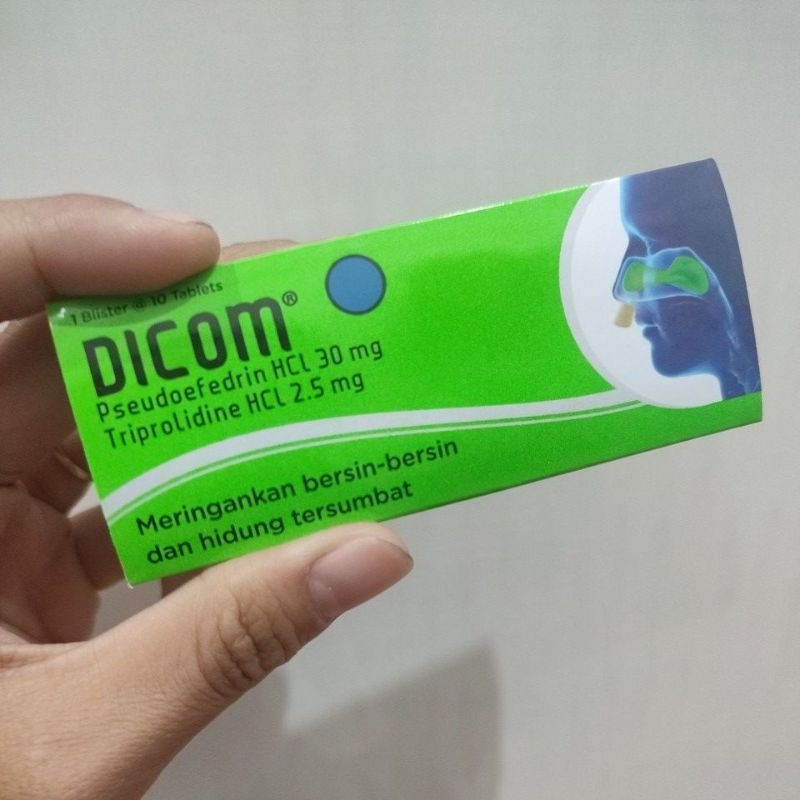 Jual DICOM strip 10 tablet flu pilek sinus hidung tersumbat | Shopee ...