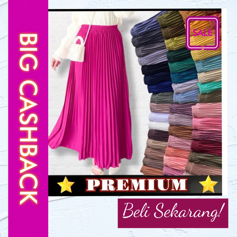 Jual [BISA COD] Rok Plisket Mayung / Rok Plisket / Plisket Premium / Pleated Skirt ROK PLISKET ...