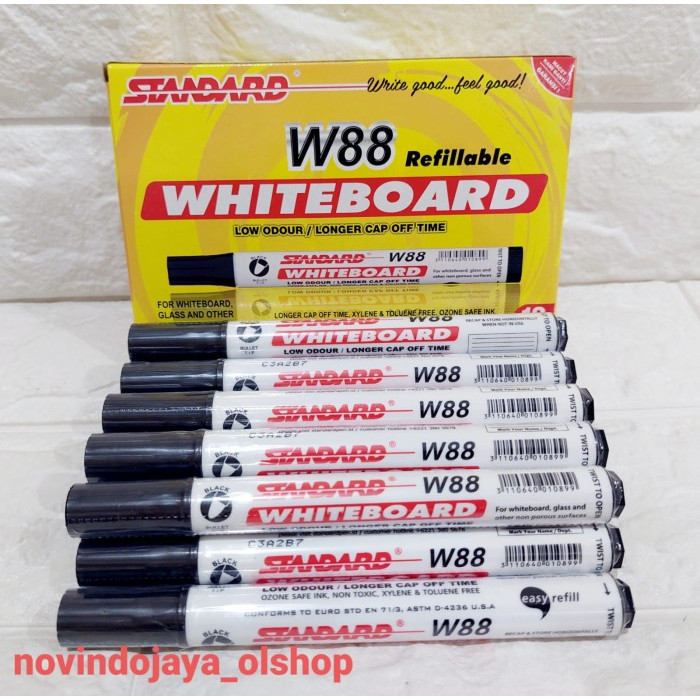 Jual Standard Spidol Whiteboard W88 Black / Blue / Red | Shopee Indonesia
