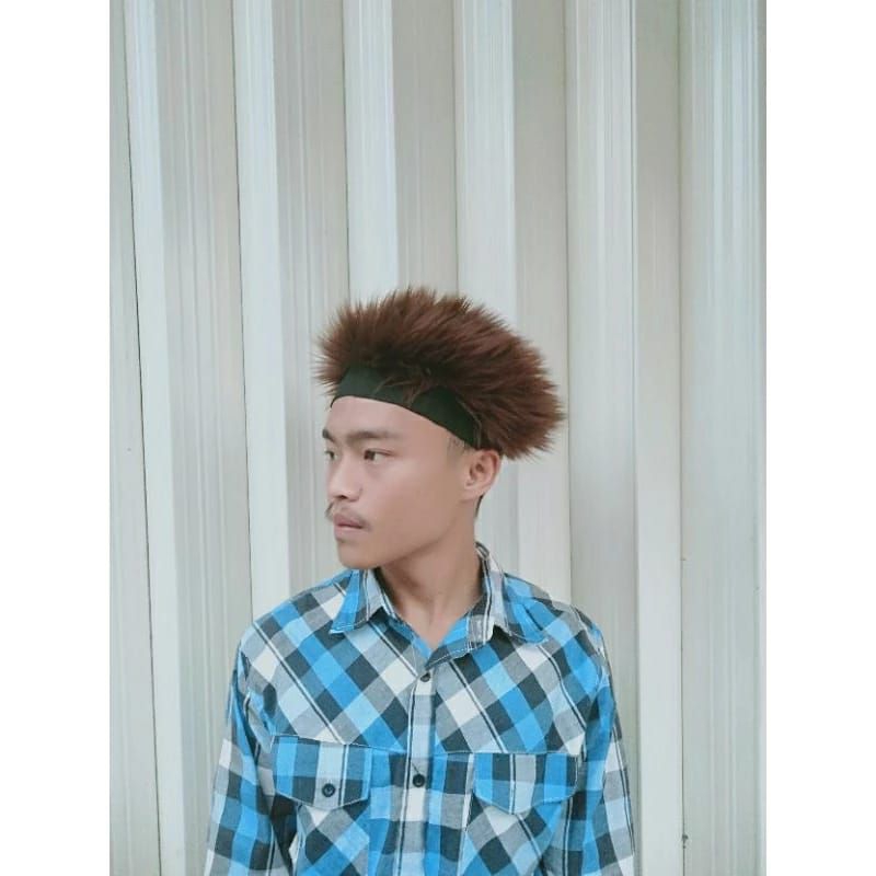Jual Wig Rambut palsu pria anak anak dewasa Topi wig Rambut Pendek Gaya ...